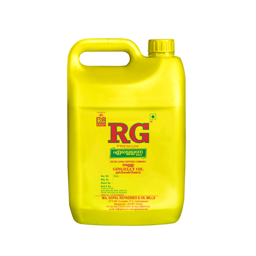 RG Gingelly Oil 5 Ltr Can – RG Foods